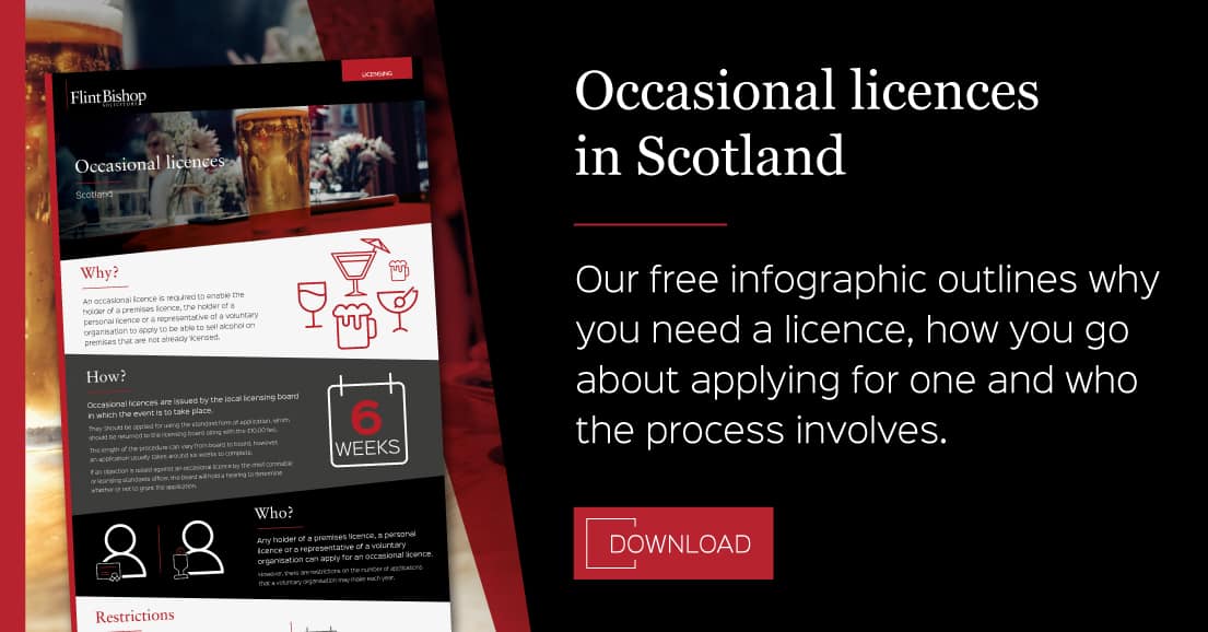 Occasional licences for Scottish premises quick guide | Licensing ...
